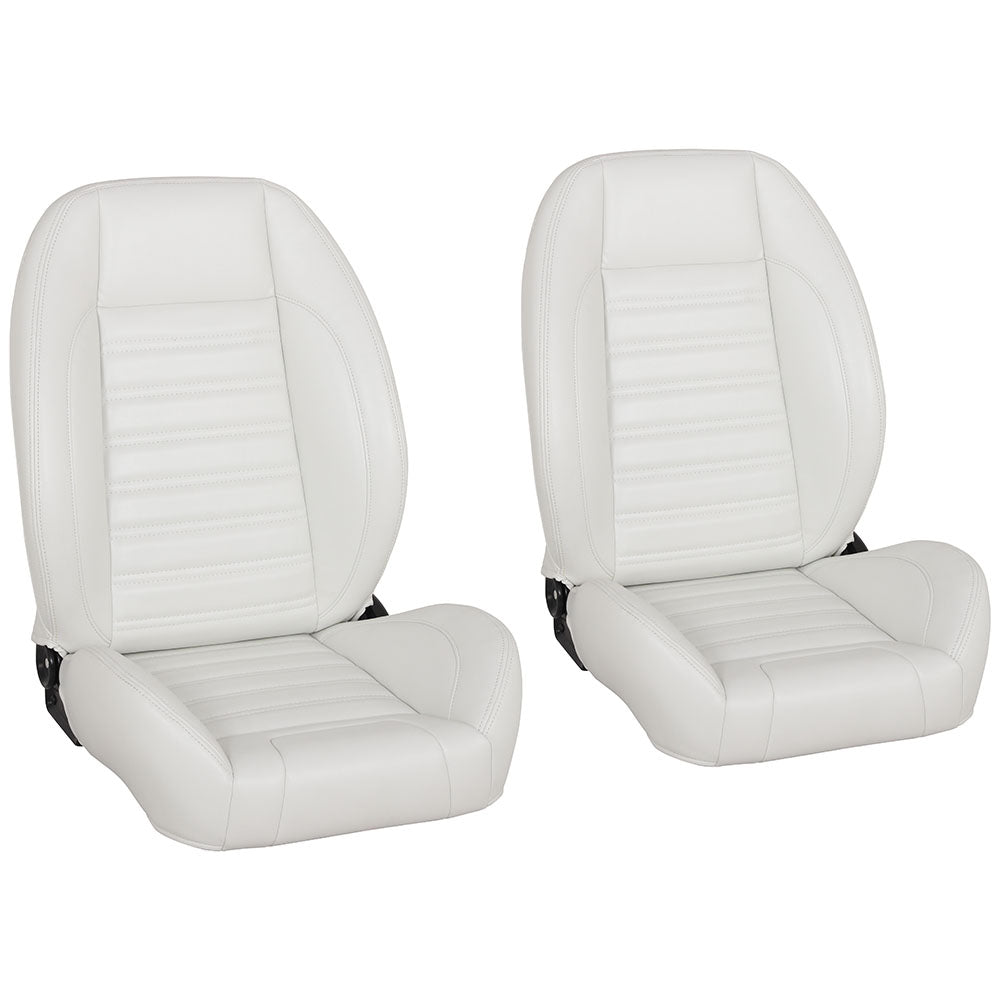 Pro-Series Universal Low Back Sport Seat 1-Bands- Ivory/Brt White Madr ...