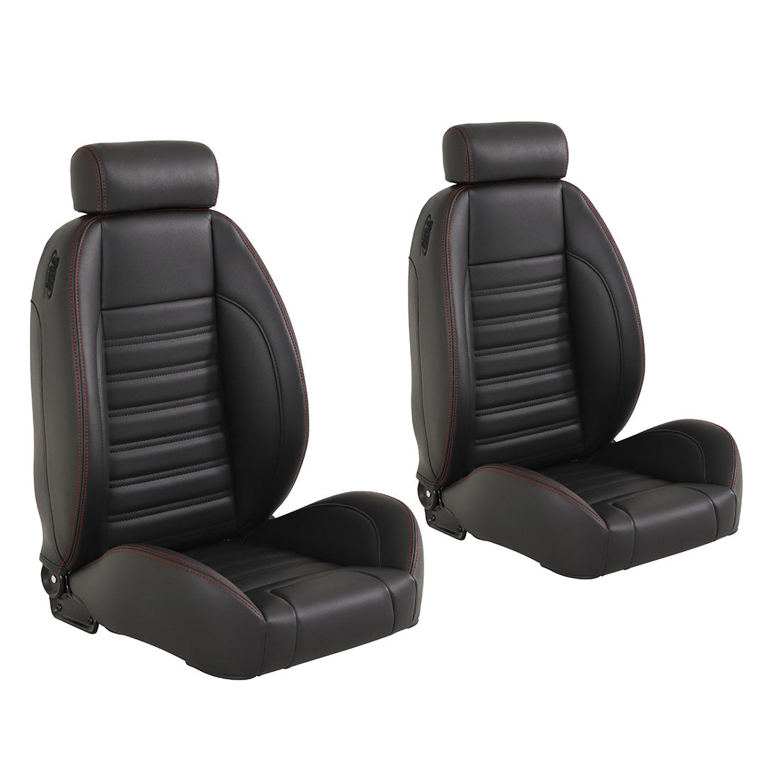 Pro-Series Universal Sport Low Back Seats with Mini Headrest Tan Stitc ...